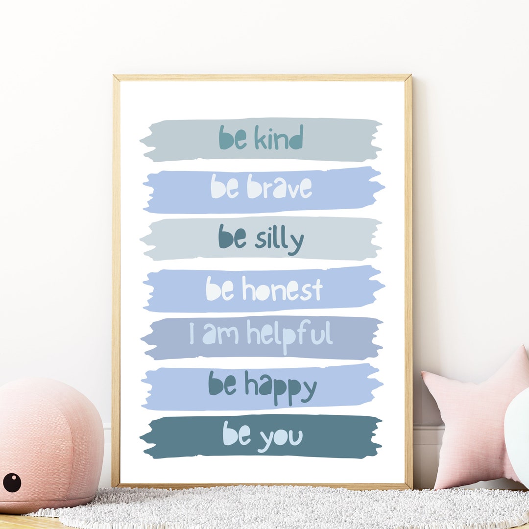 Poster Boys Little Man Cave Print, Rainbow Prints, Kids Playroom Decor ...