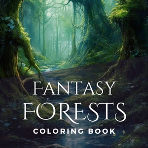 Enchanted Forest Adventures: Fantasy Coloring Book - Etsy