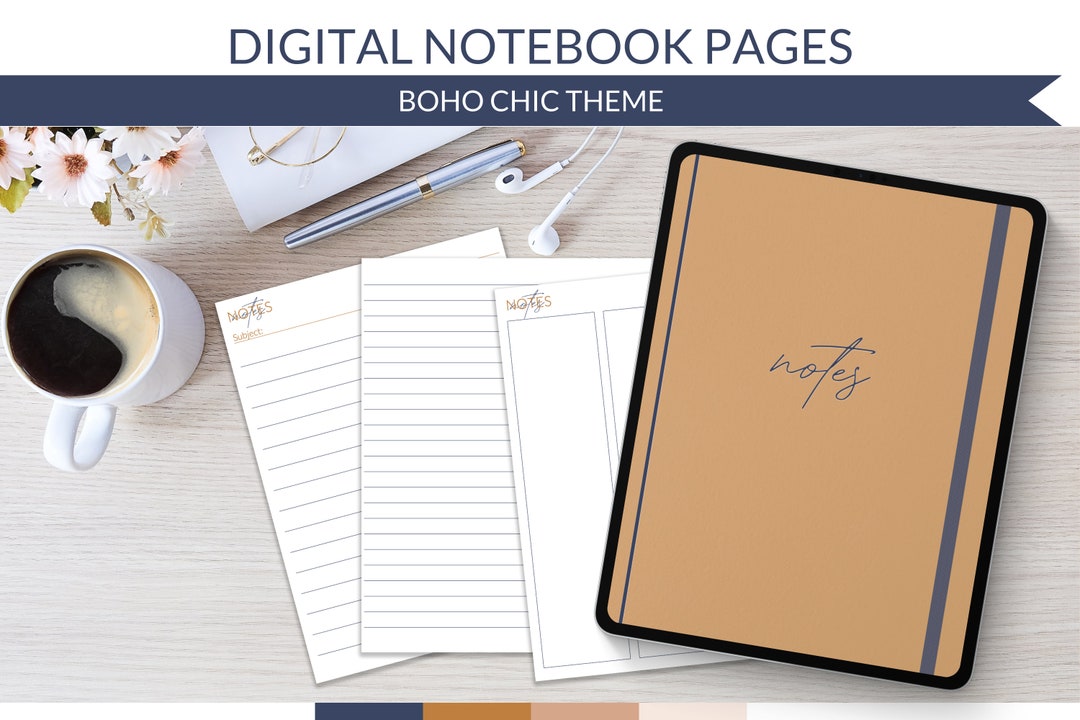 Digital/printable Note Page Templates, Goodnotes Notability Page ...