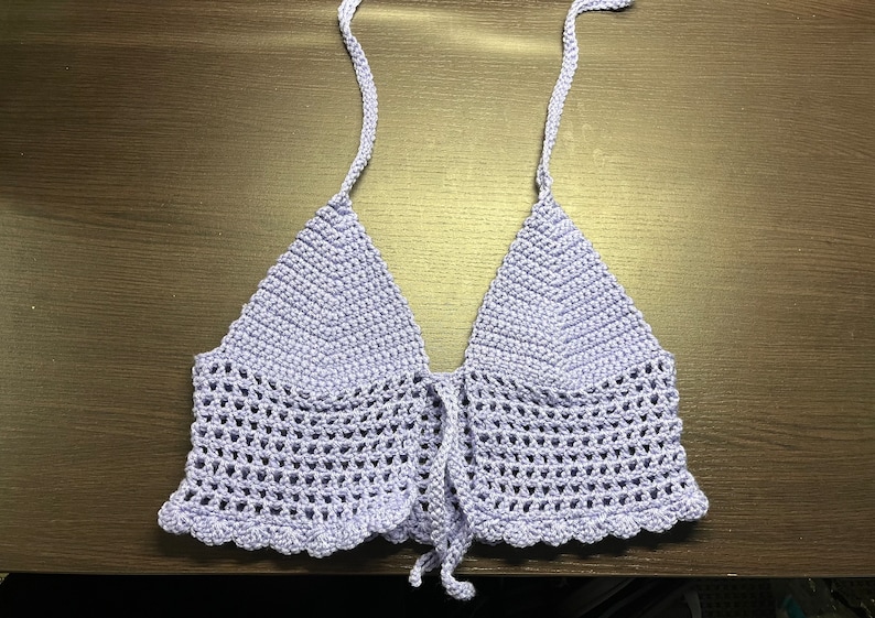 Tie-front Triangle Crochet Top Pattern - Etsy UK