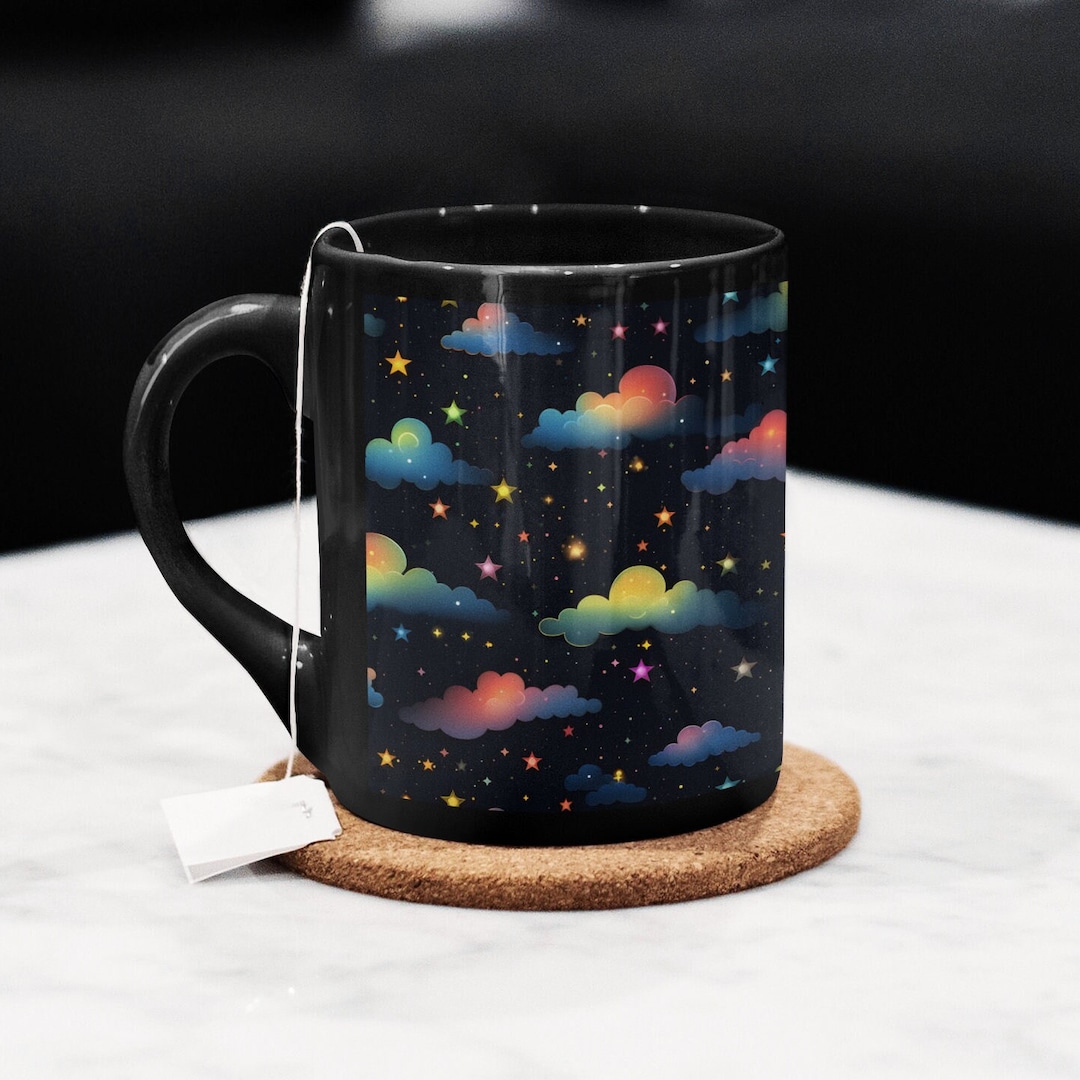 Rainbow Night Sky Mug, Ceramic Coffee Cup, Galaxy Mug, Unique Gift for ...