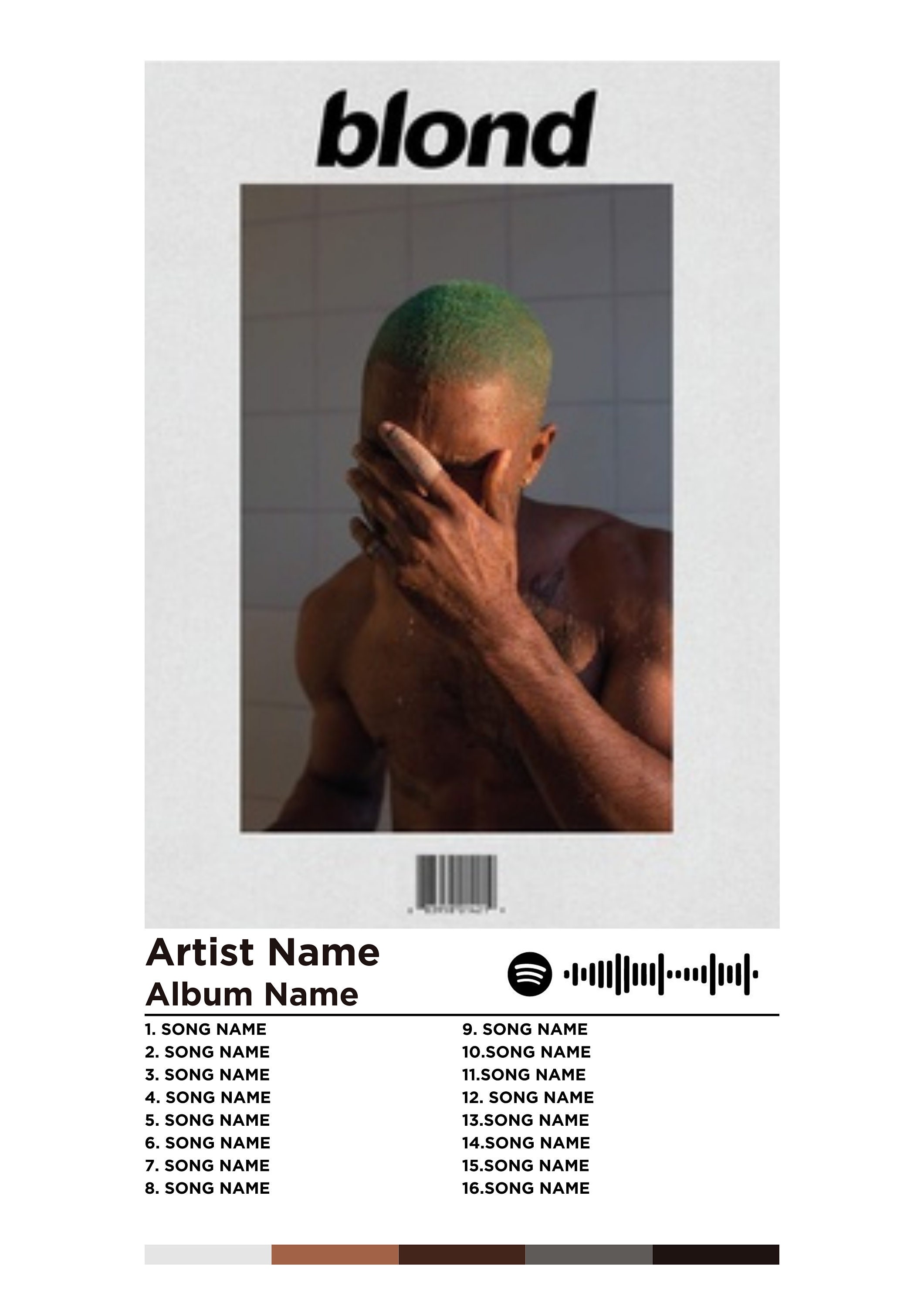 Custom Album Poster - Etsy