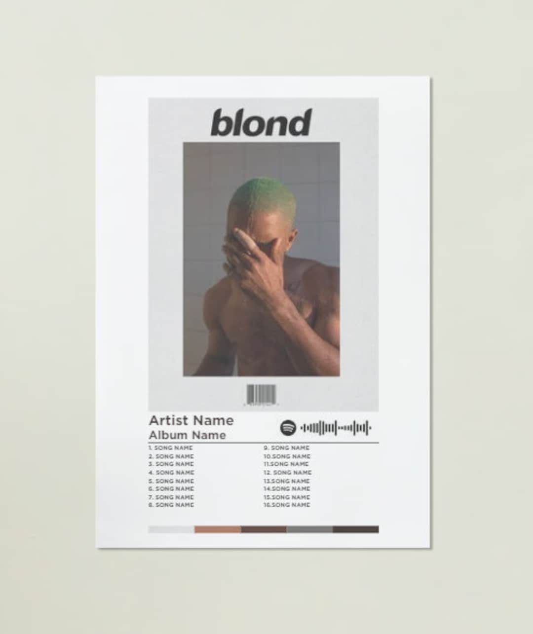 Custom Album Poster - Etsy