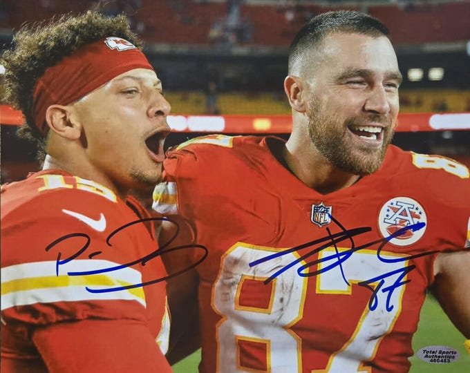 Patrick Mahomes & Travis Kelce Signed 8x10 Photo - Etsy