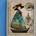 Woman Images Design for Download, Woman Illustration, Postage Stamp ...