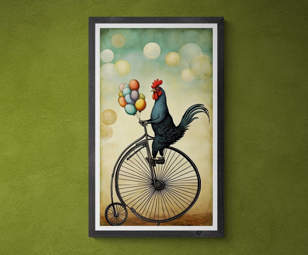 Rooster Poster Design for Download, Rooster Surrealistic, Rooster ...