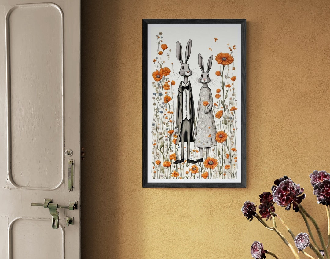 Bunny Design to Download, Bunny Posters, Vintage Style Bunnies, Bunny ...