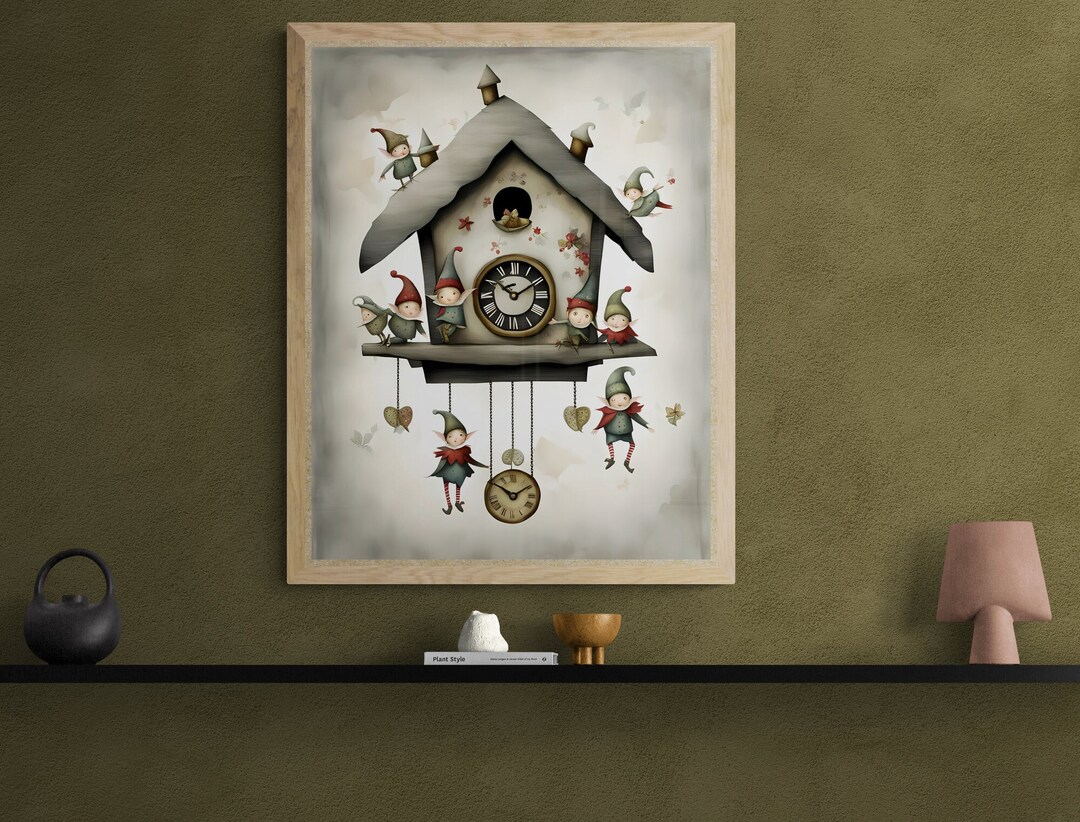 Cuckoo Clock, Elf Design for Download, Elven Wall Clock Design, Elf ...