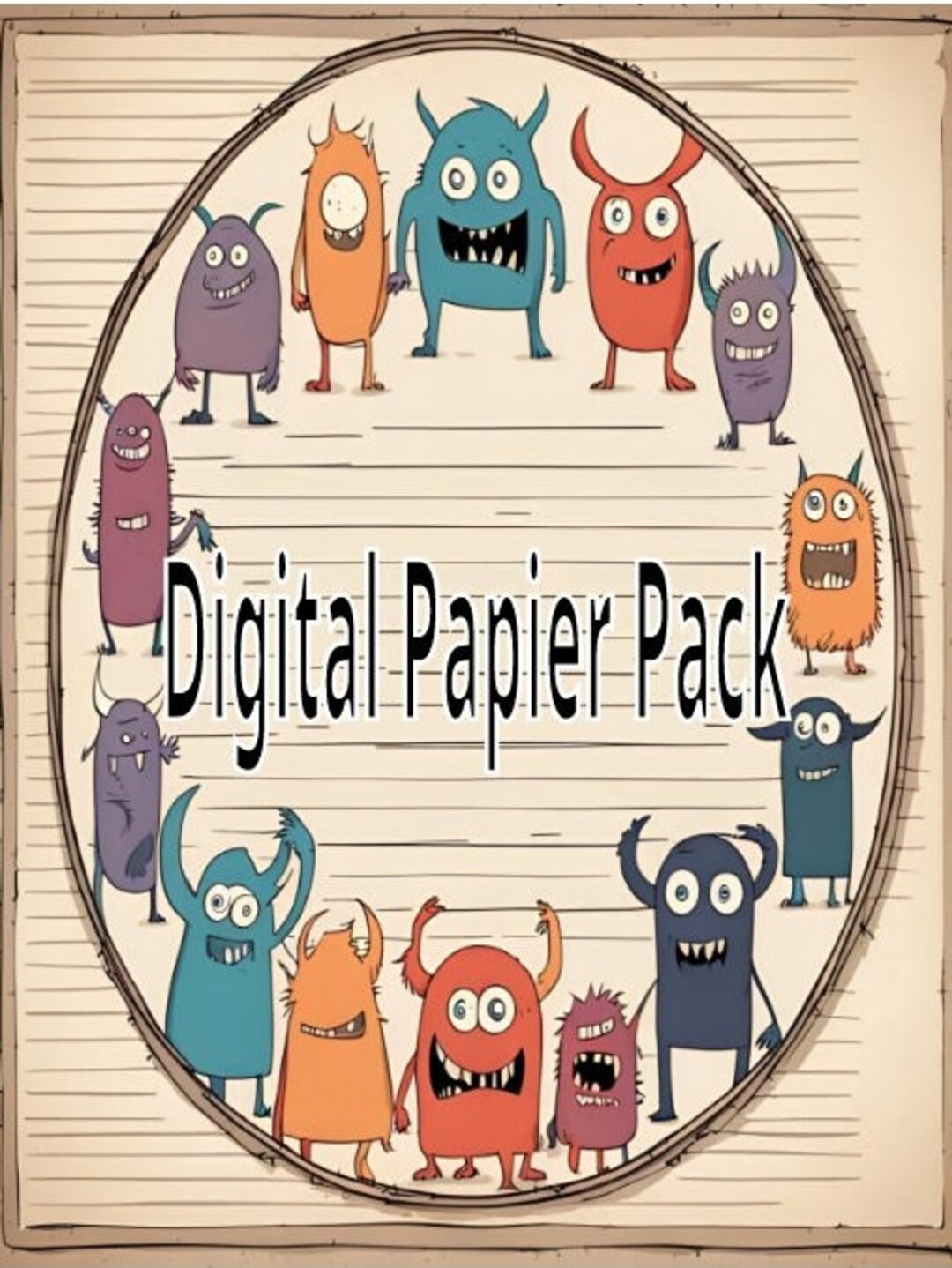 Monster Paper Set, Monster Paper Pack, Monster Paper, Ephemera Papers ...