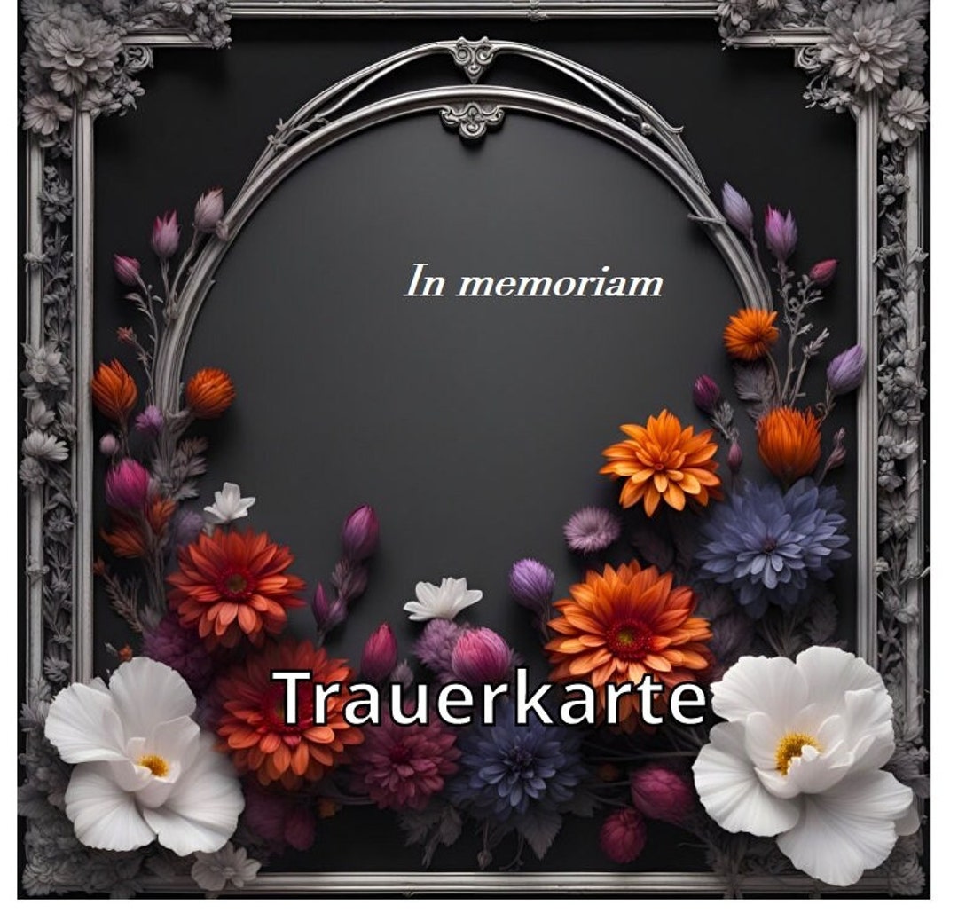 Trauerkarten Zum Download - Etsy