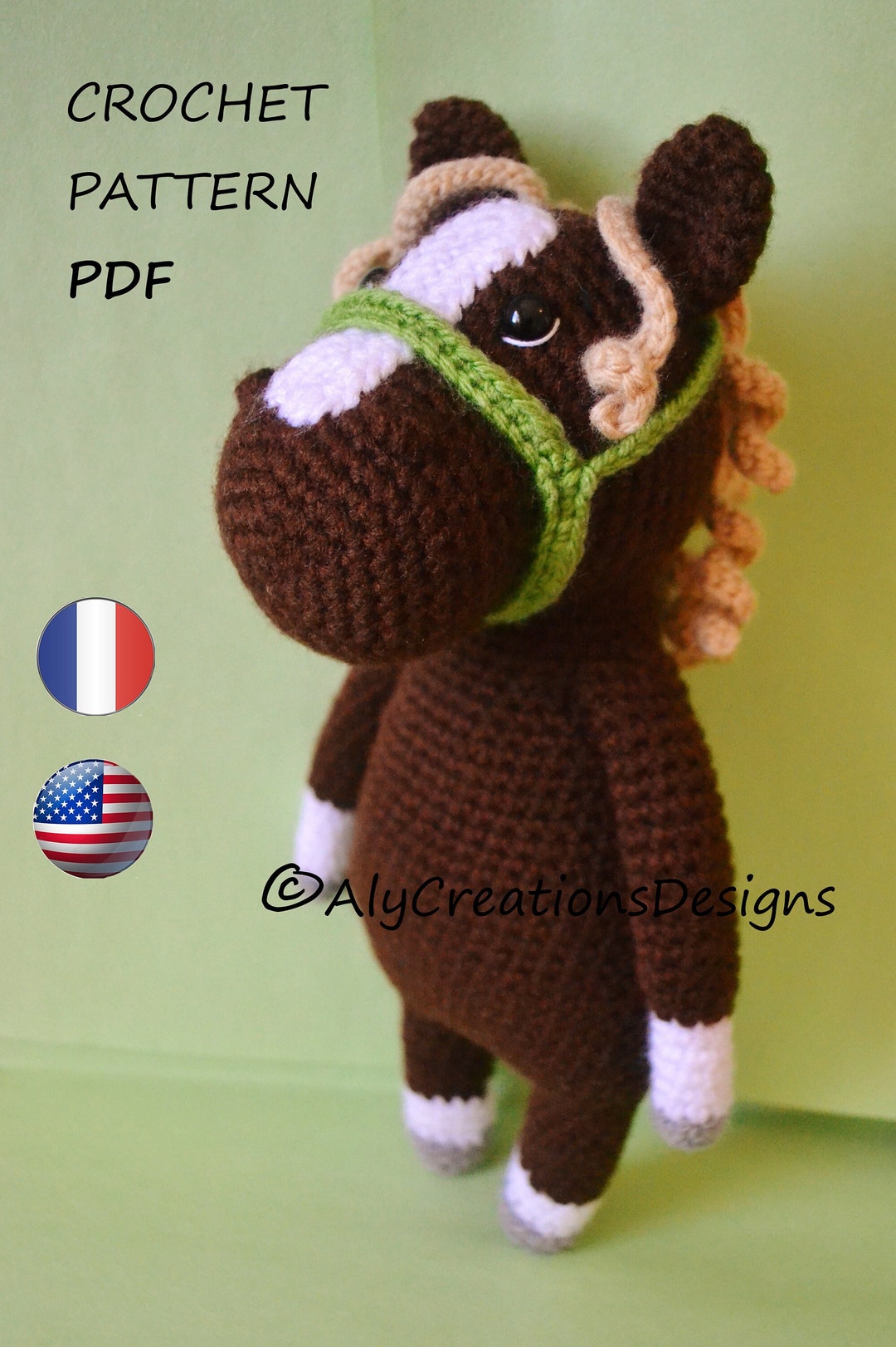 PATRON de cheval au crochet tutoriel pdf amigurumi Billy le - Etsy Canada