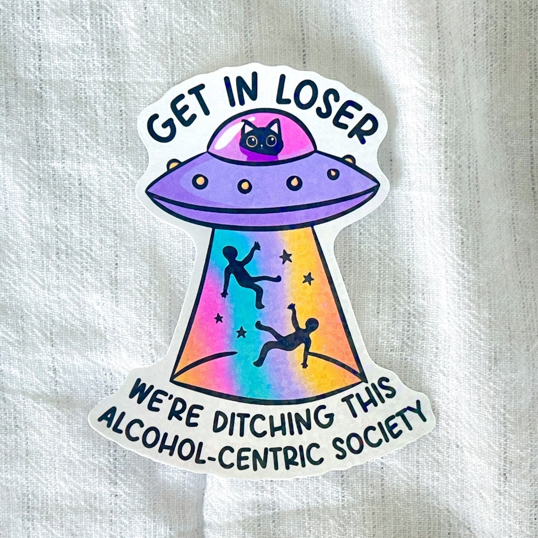 Alcohol-free Sticker, Sobriety Sticker, Sober, Holographic Sticker, 1 ...