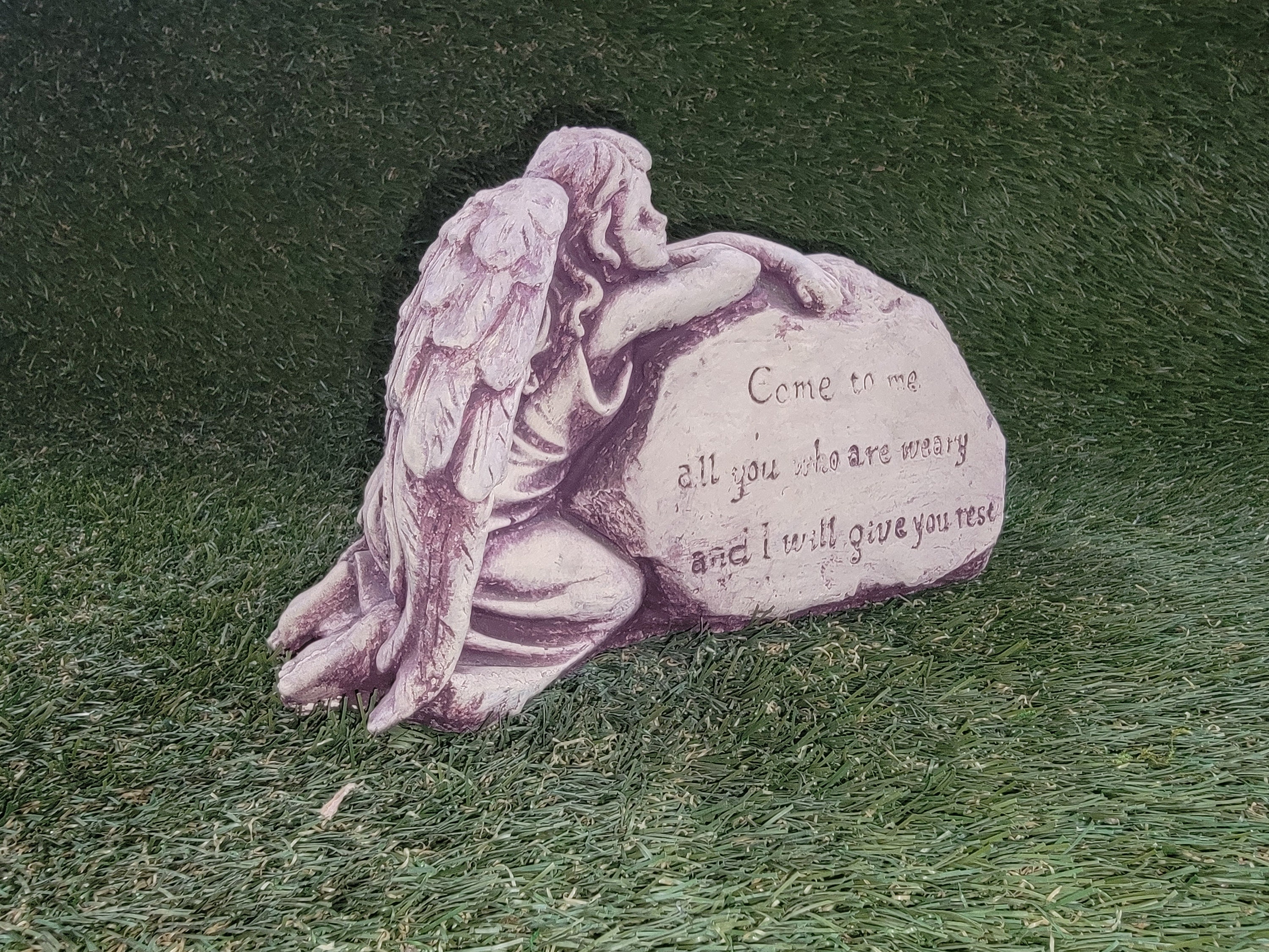 Angel Statue Touching Emotion Love Garden Decoration Cement Plaque ...