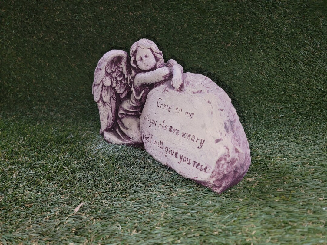 Angel Statue Touching Emotion Love Garden Decoration Cement Plaque ...