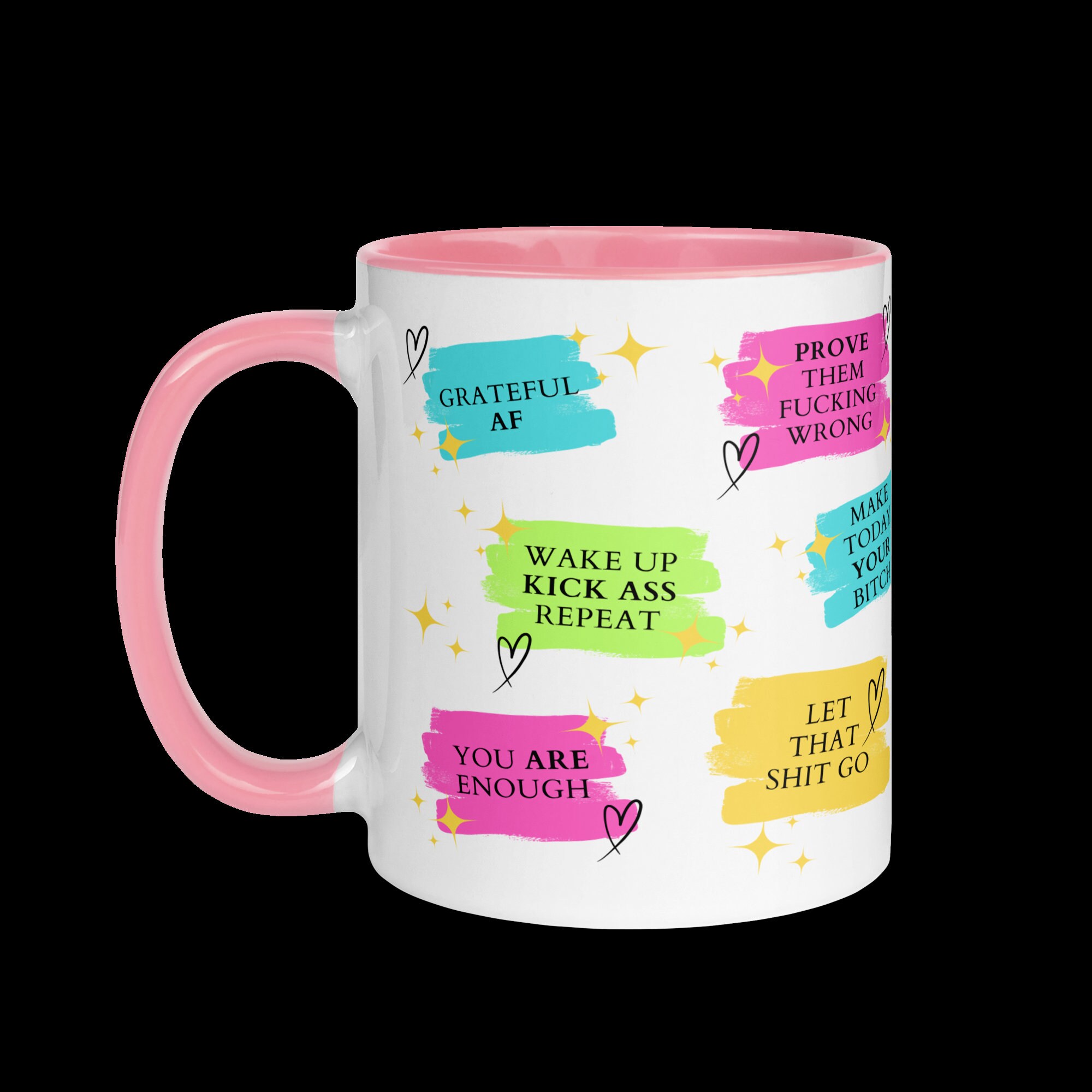 Daily Reminder Motivational Mug, Positive Mug, Manifesting, Badass ...