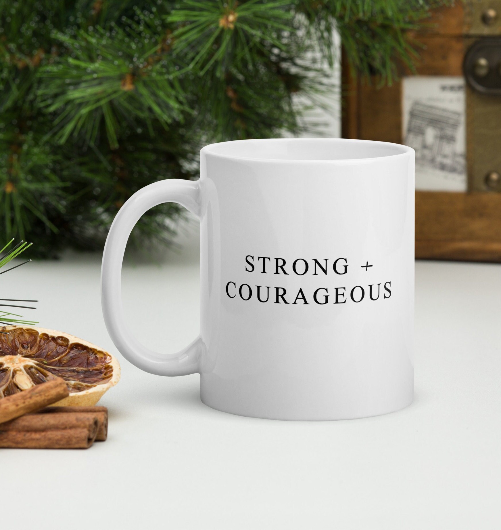 Strong & Courageous Mug - Etsy