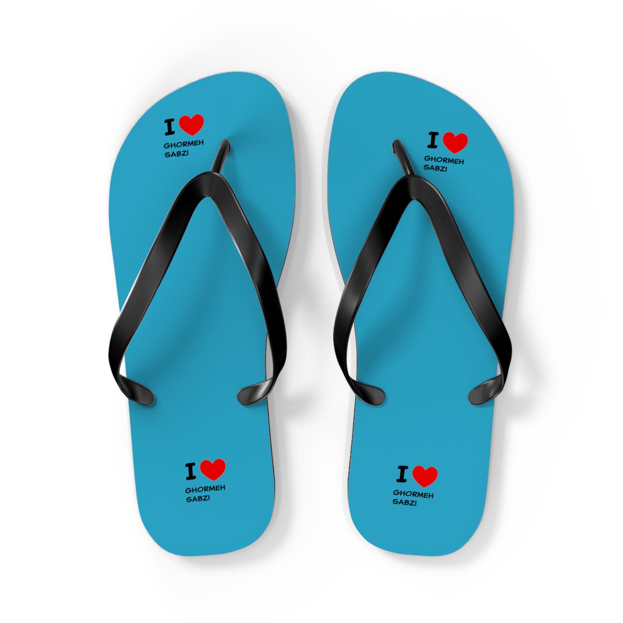 I Love Ghormeh Sabzi Flip Flops for Persian Food Lovers Comfortable ...