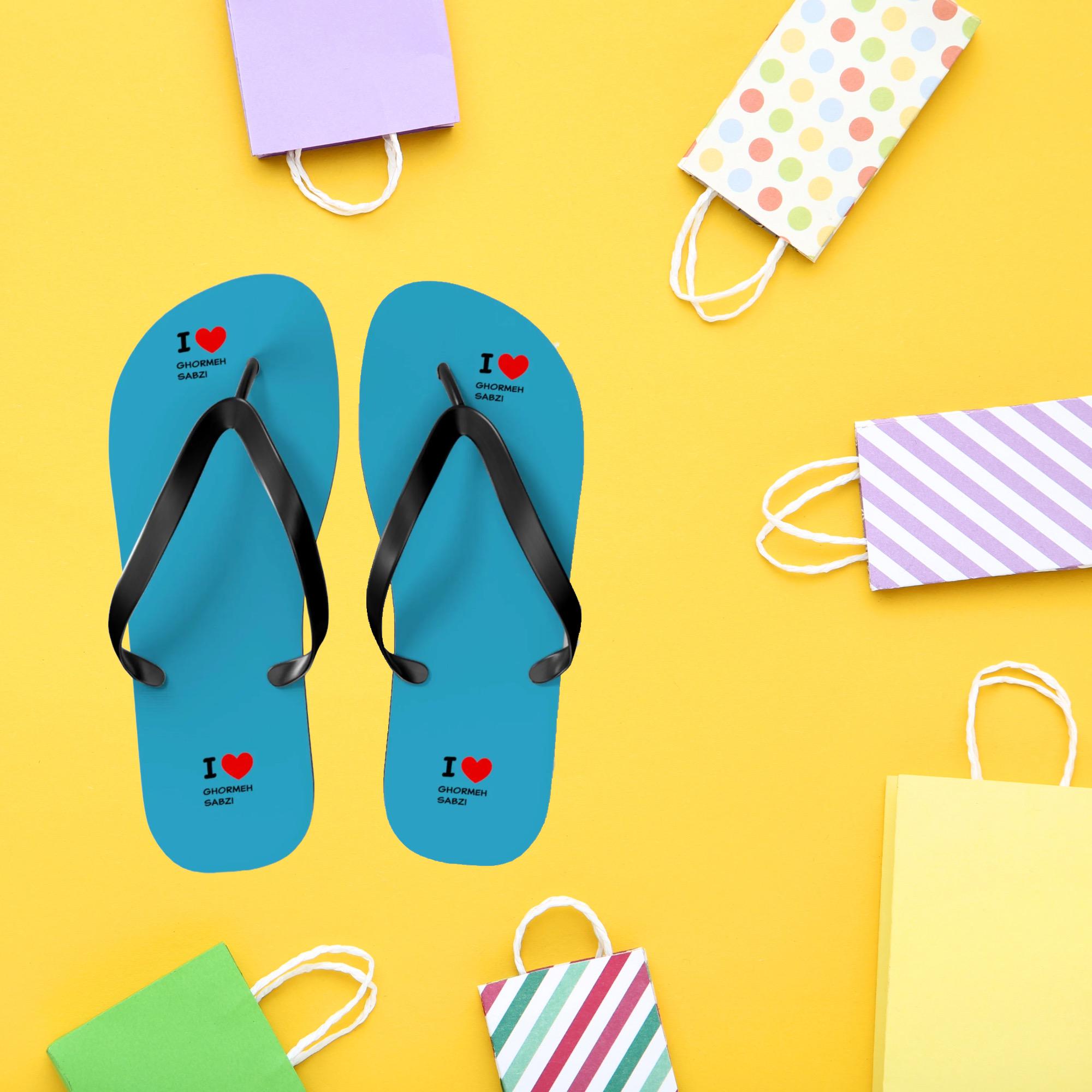 I Love Ghormeh Sabzi Flip Flops for Persian Food Lovers Comfortable ...