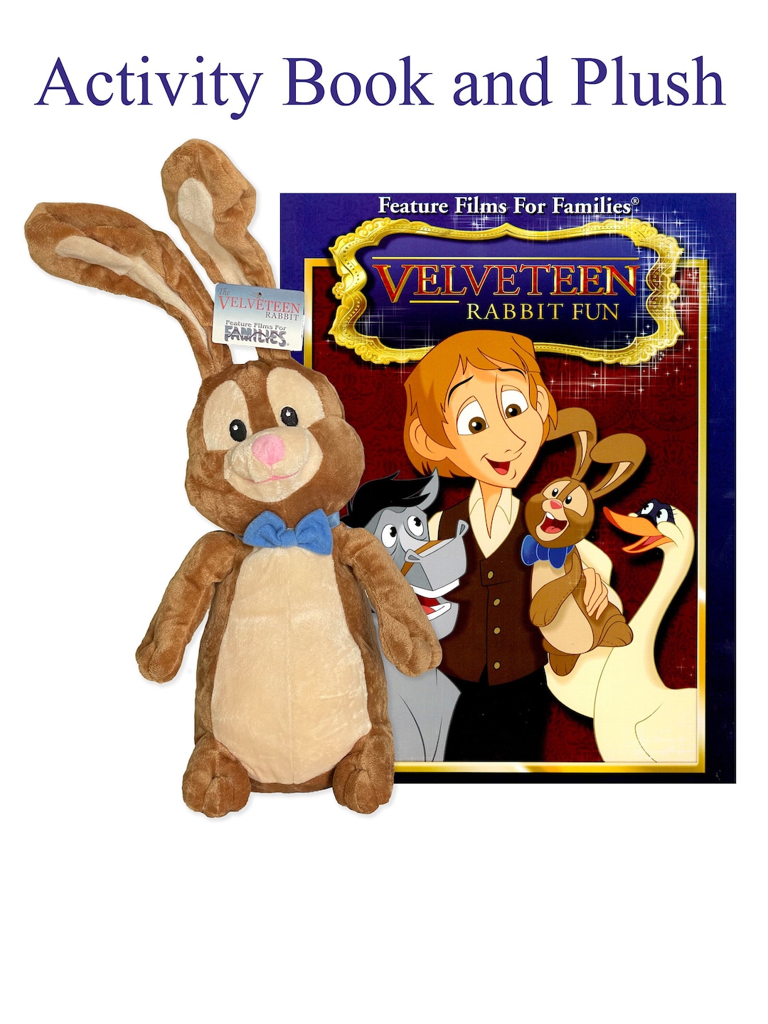 Velveteen Rabbit Stuffed Animal 17" and Activity Book for Kids Ages 5 ...