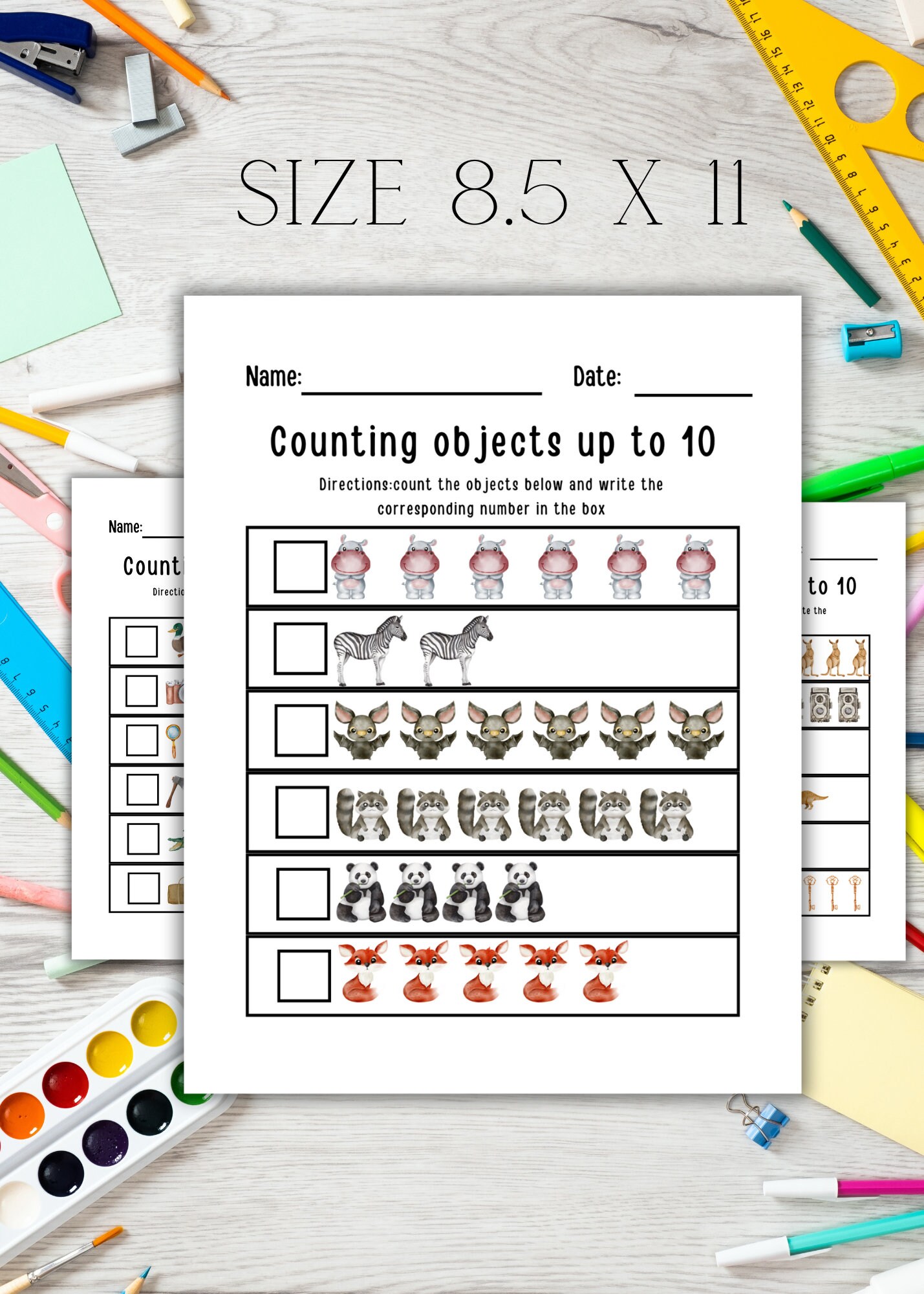 Kindergarten Addition Worksheet Printable Counting Objects ...