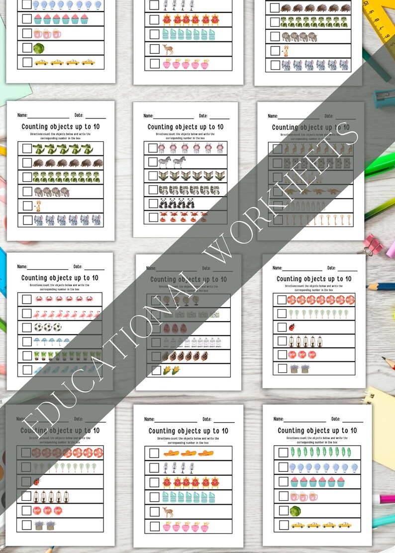 Kindergarten Addition Worksheet Printable Counting Objects ...