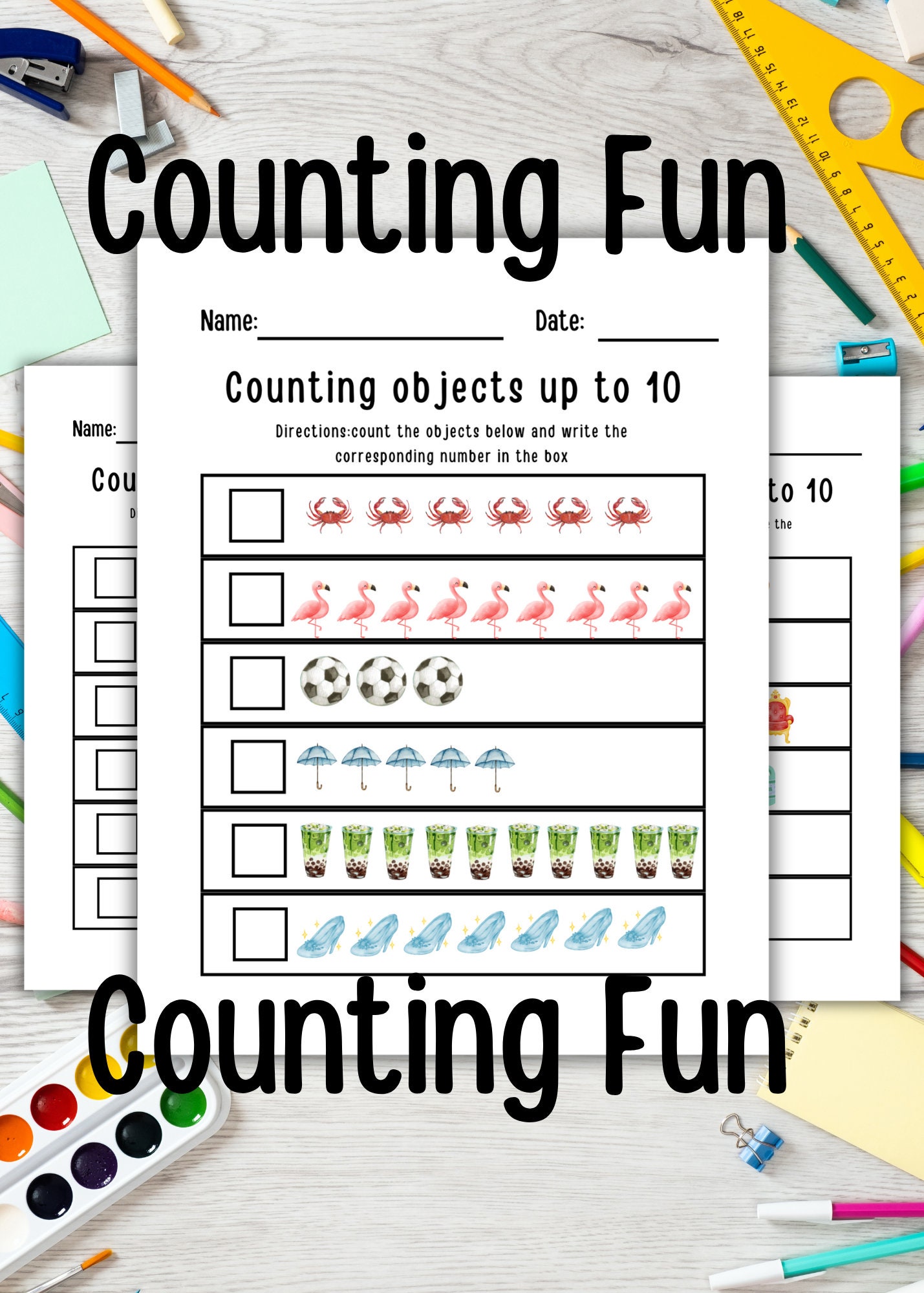 Kindergarten Addition Worksheet Printable Counting Objects ...