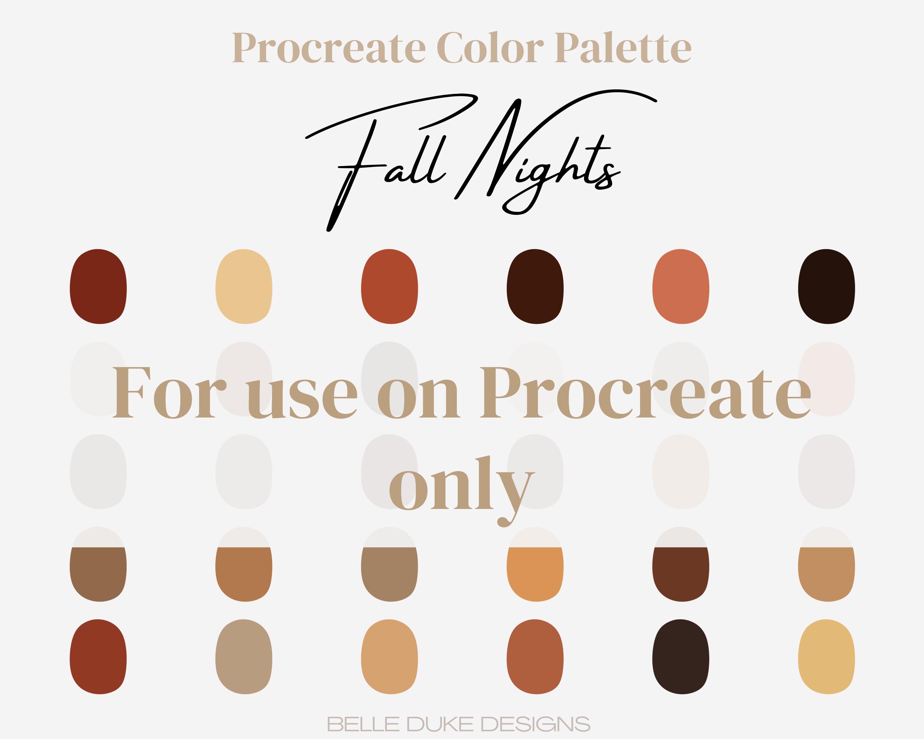 Terracotta Boho Fall Theme Procreate Color Palette Earthy Clay Color ...
