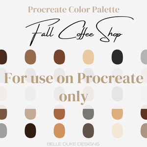 Coffee Fall Theme Procreate Color Palette | Coffee Color Swatches| iPad ...