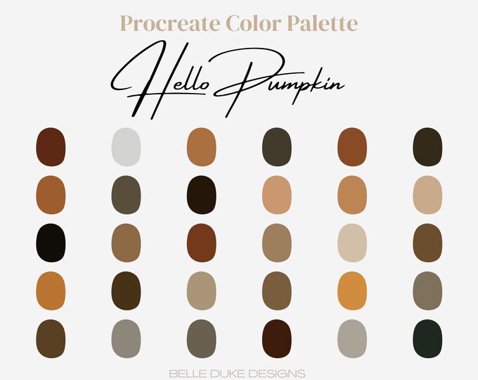 Nature Walk - PROCREATE COLOR PALETTE | Color Swatches, iPad Lettering ...