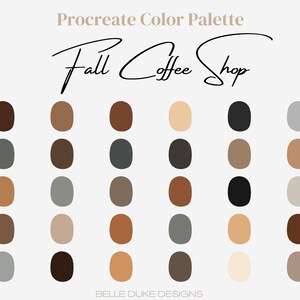Coffee Fall Theme Procreate Color Palette | Coffee Color Swatches| iPad ...