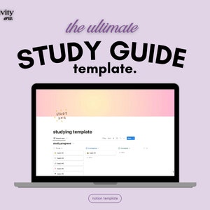 Ultimate Study Companion Notion Template, Student Notion Template, Study Notion Template, Study ...