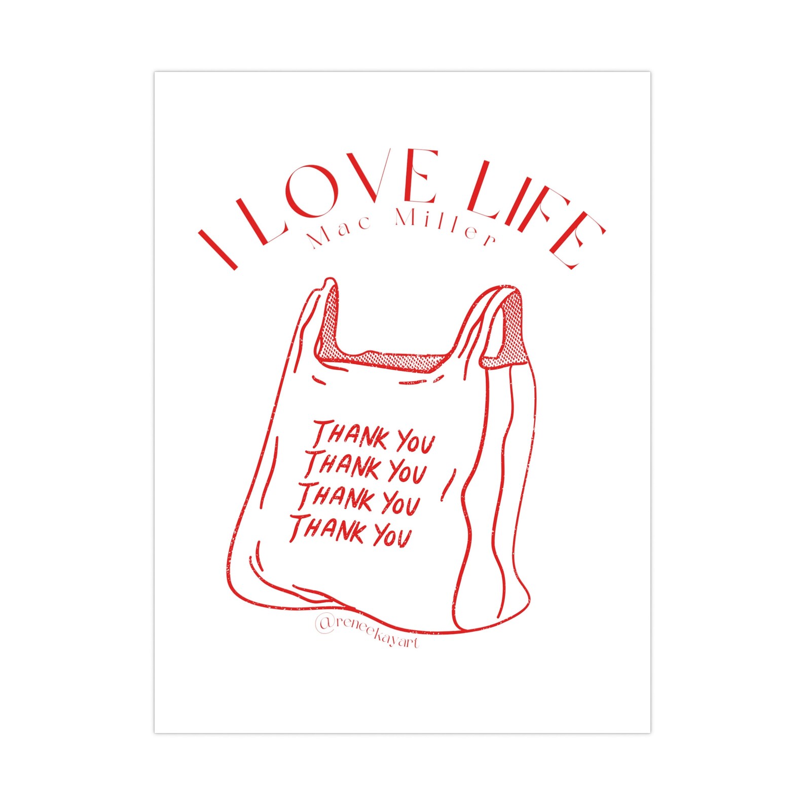 Mac Miller I Love Life Thank You Print Music Prints Music - Etsy