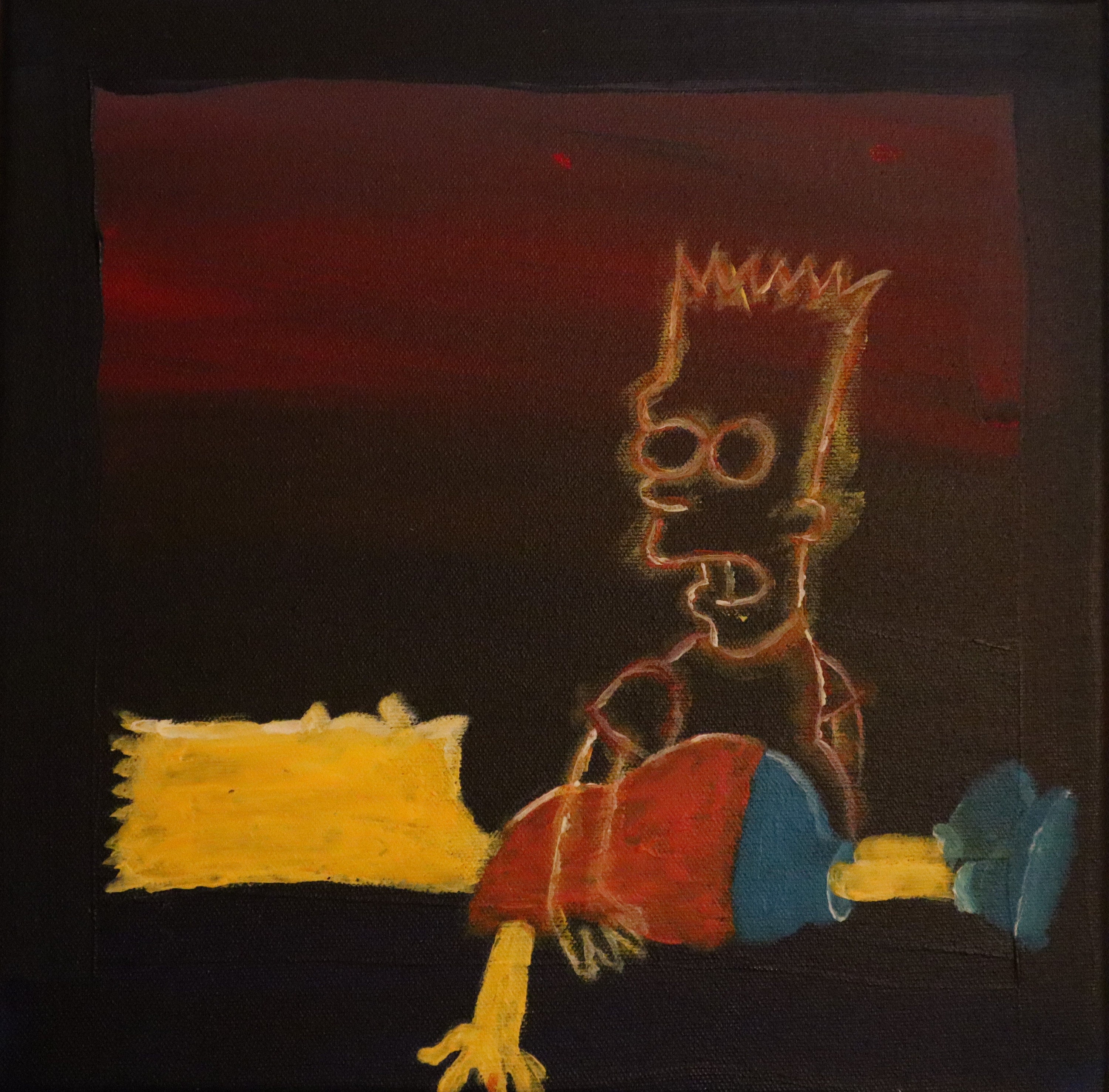 Bart Simpsons Wall Art Bart Simpson Home Decor Bart Simpson Neon Art ...