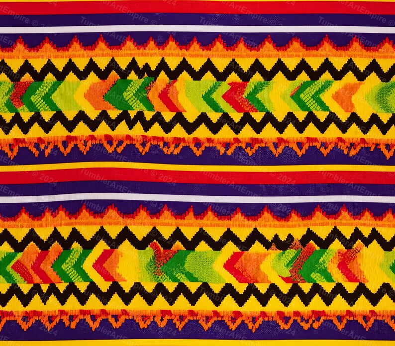 Vibrant Kente Cloth Pattern Design for 20 OZ Tumbler High-quality ...