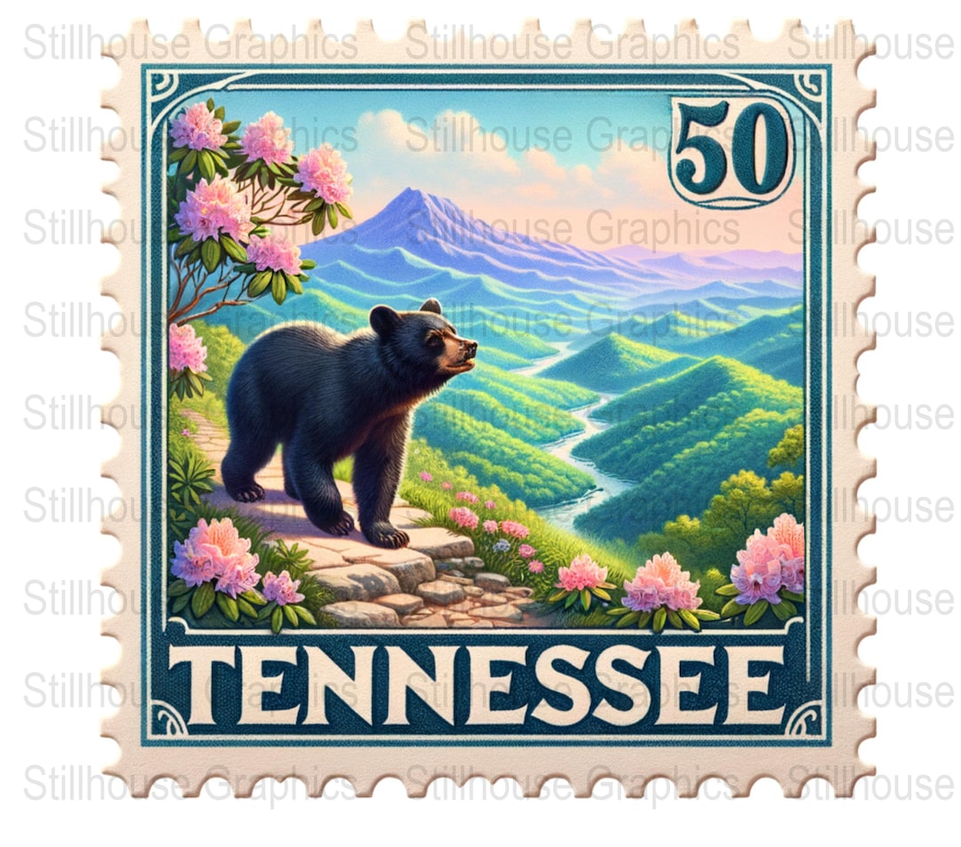 Tennessee Stamp State PNG, Vintage Stamp Sublimation Design, USA State ...