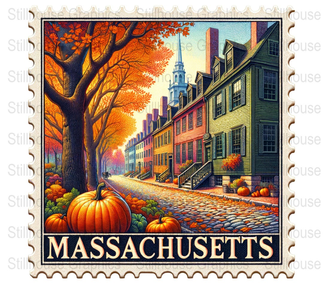 Massachusetts Stamp State PNG, Vintage Stamp Sublimation Design, USA ...