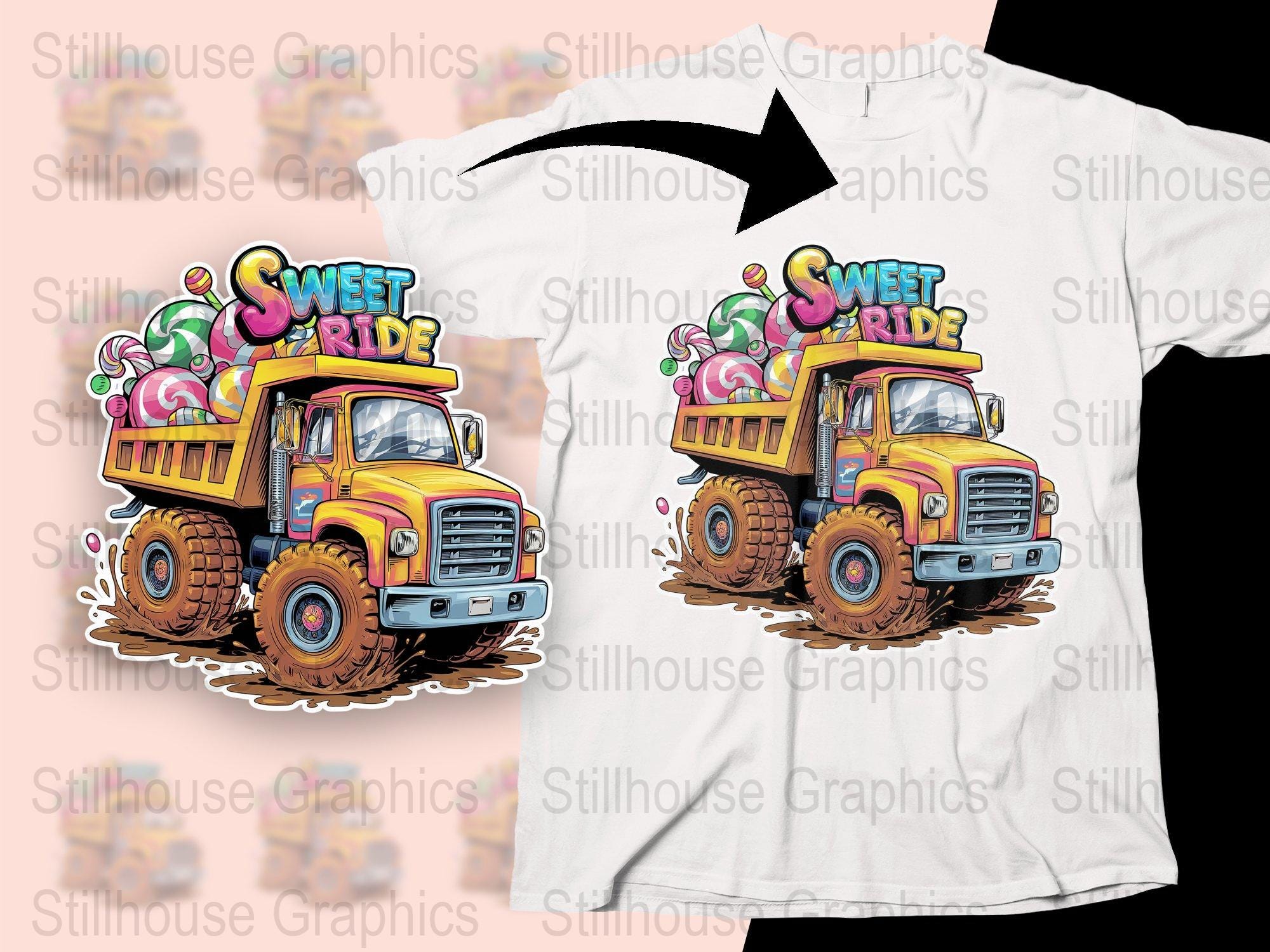 Sweet Ride Candy Truck Digital Design, Sublimation Design for Shirts ...