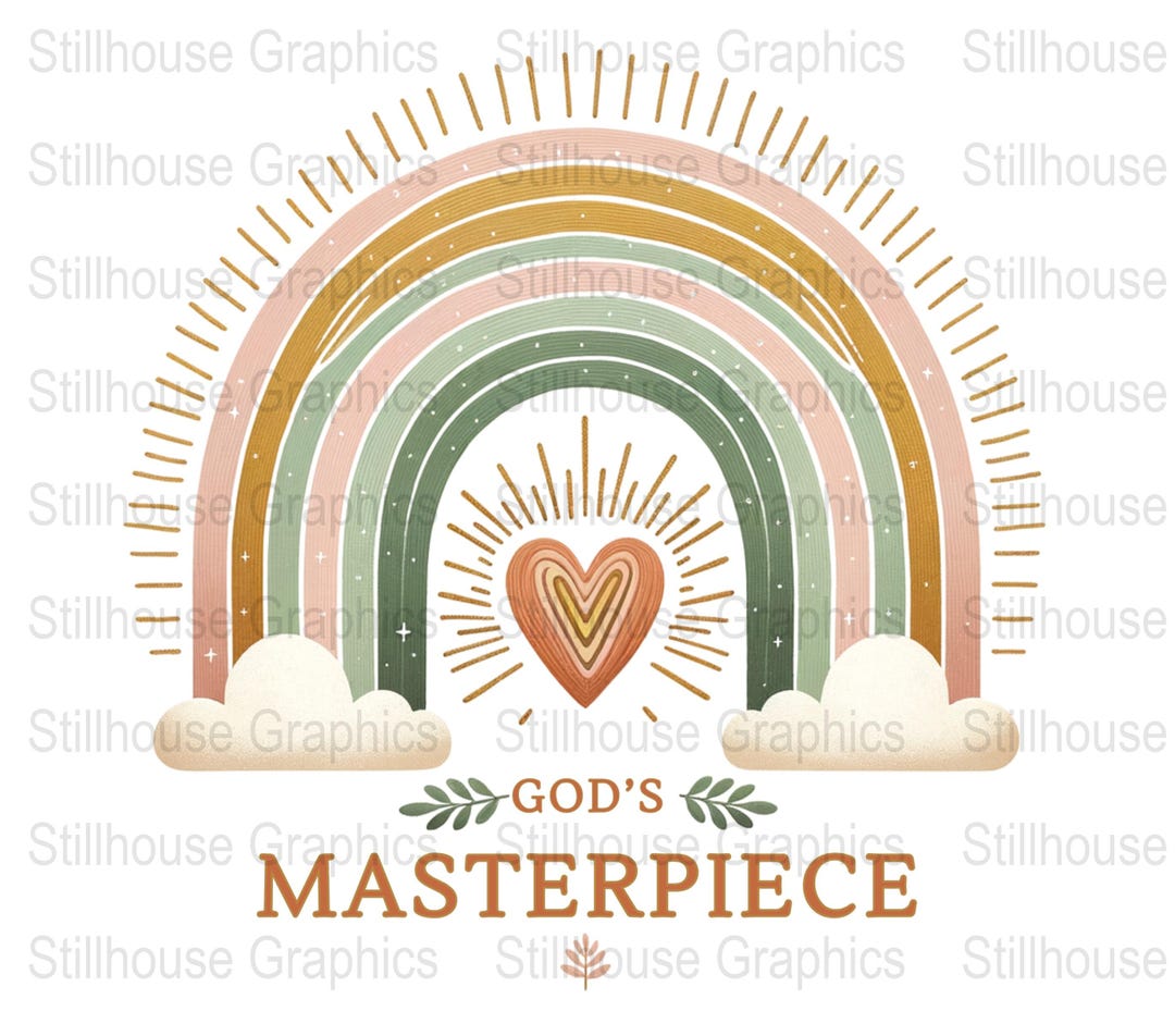God's Masterpiece PNG, Christian Baby Shower Sublimation, Nursery Wall ...