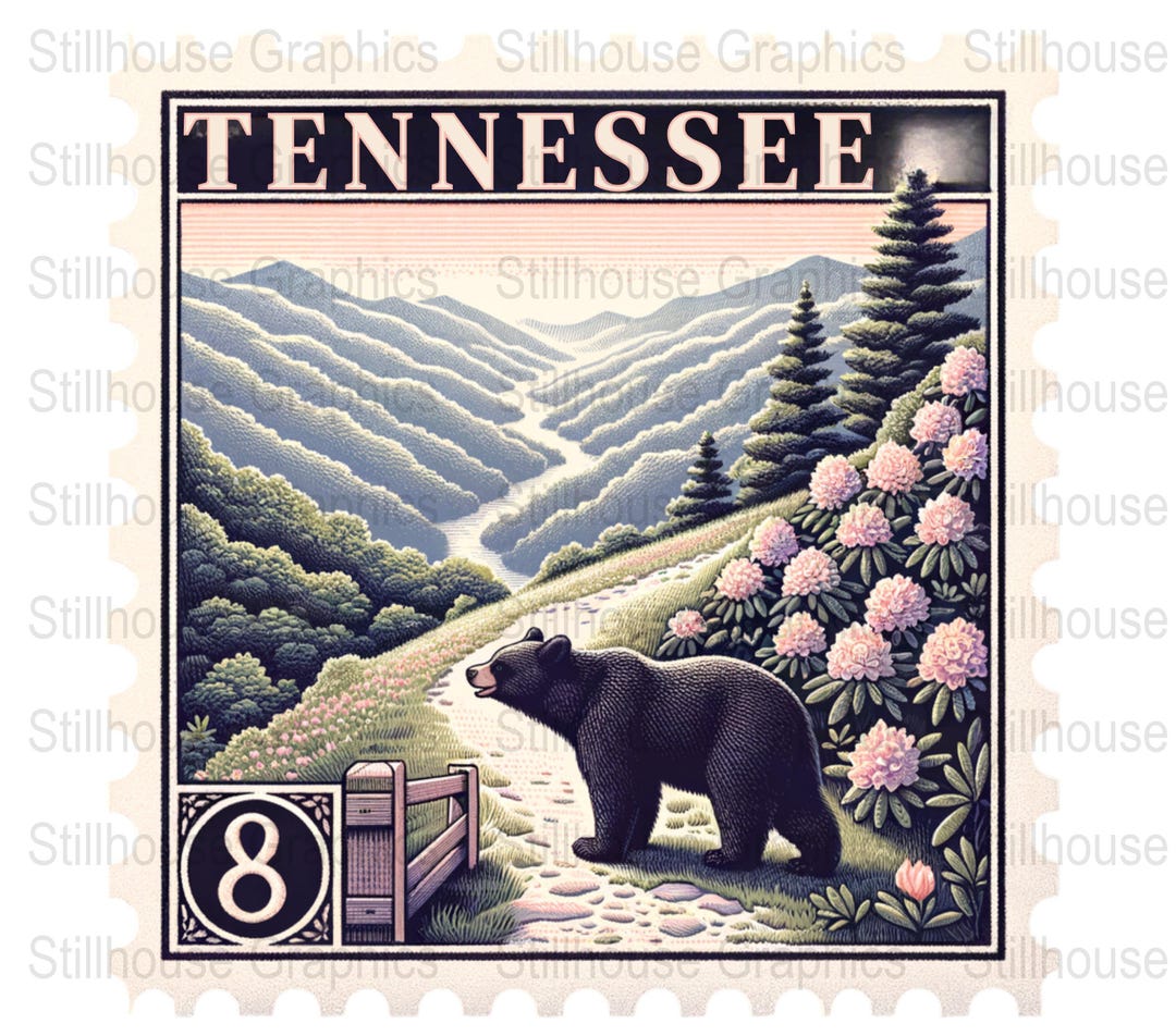 Tennessee Stamp State PNG, Vintage Stamp Sublimation Design, USA State ...