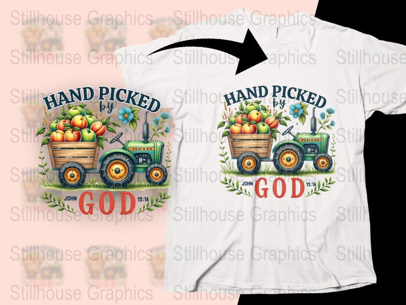 Hand Picked by God PNG, Christian Kids Sublimation Design, Bible Verse ...