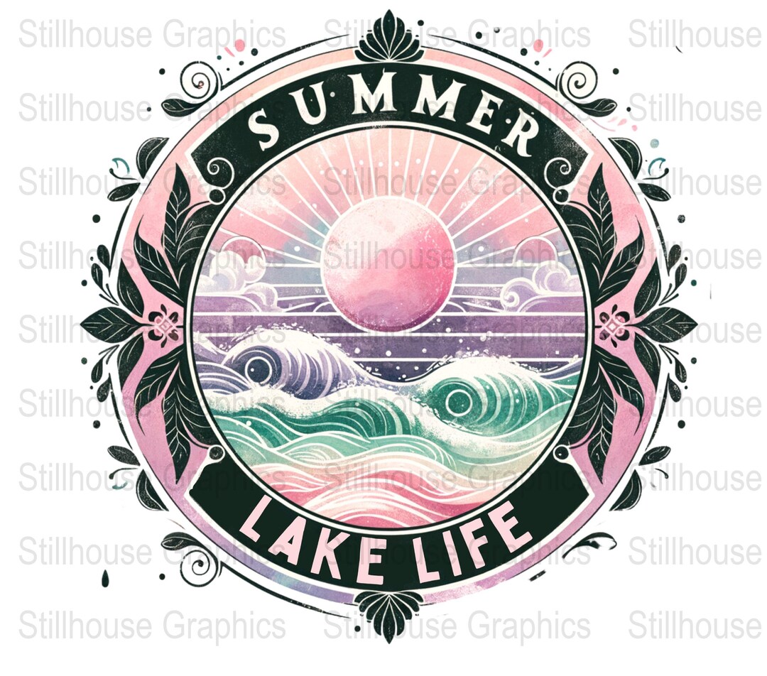 Summer Lake Life PNG Sublimation Design Instant Digital Download, Cute ...