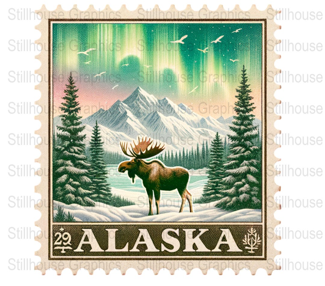 Alaska Stamp Texas PNG, Vintage Stamp Sublimation Design, USA Texas ...