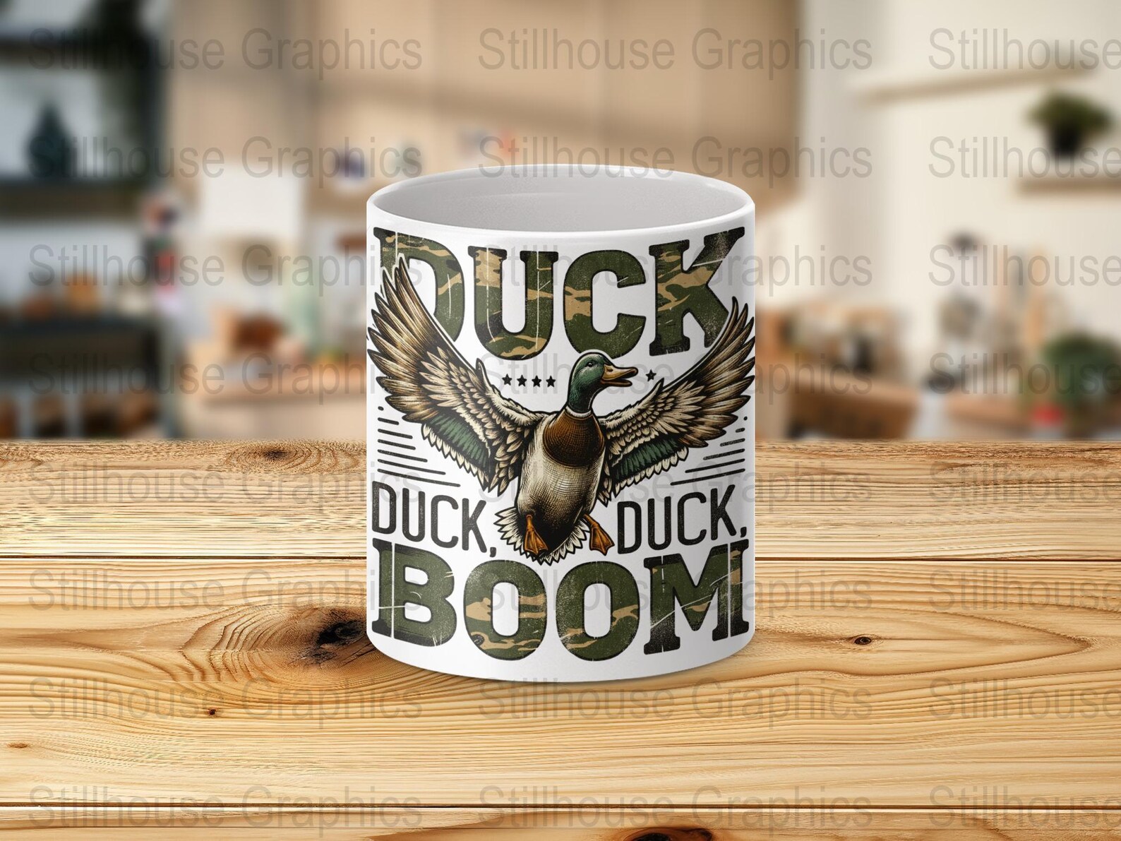 Duck Duck Boom PNG, Bold Script Camo Brush Stroke Hunting Shirt Design ...