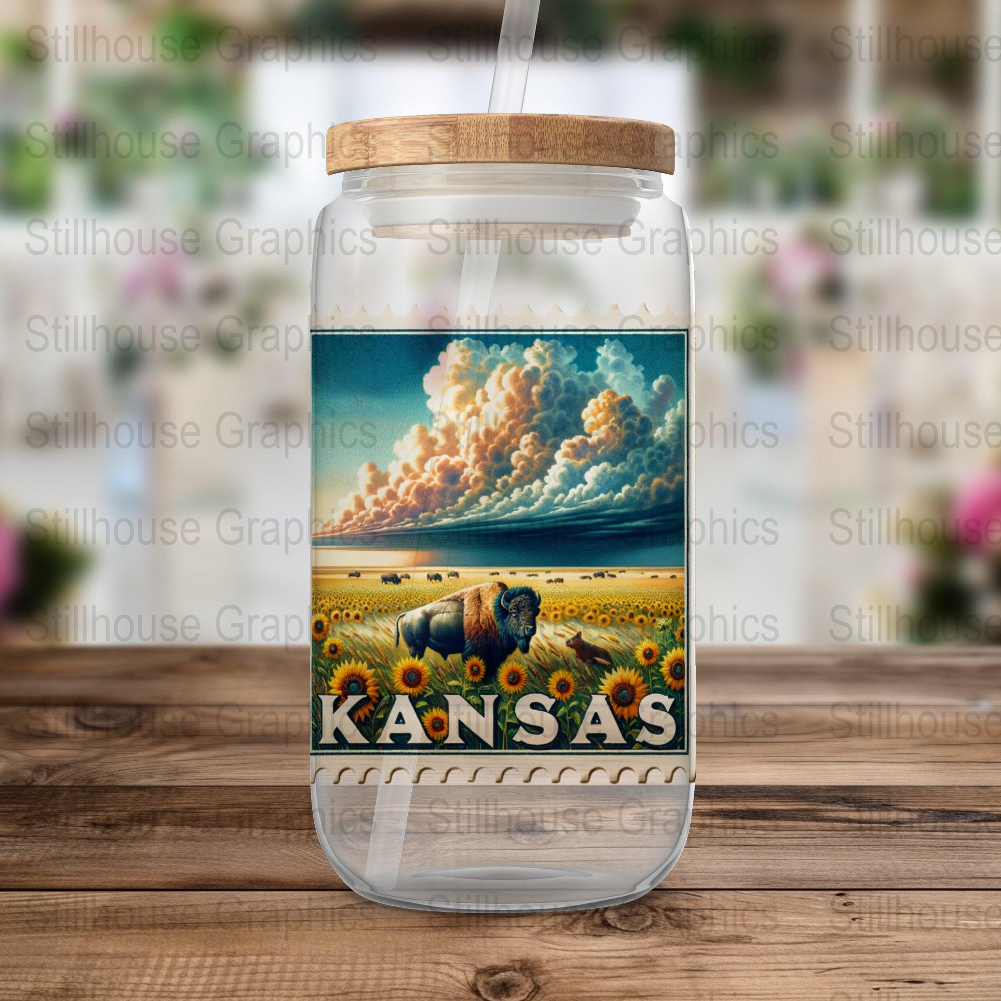 Kansas Stamp State PNG, Vintage Stamp Sublimation Design, USA State ...