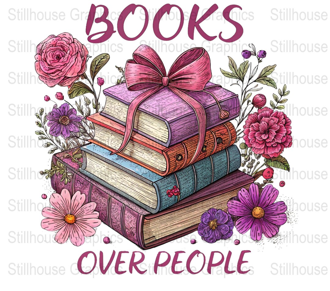 I Like Books More Than People PNG, Book Png, Reading Png, Digital ...