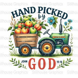 Hand Picked by God PNG, Christian Kids Sublimation Design, Bible Verse ...