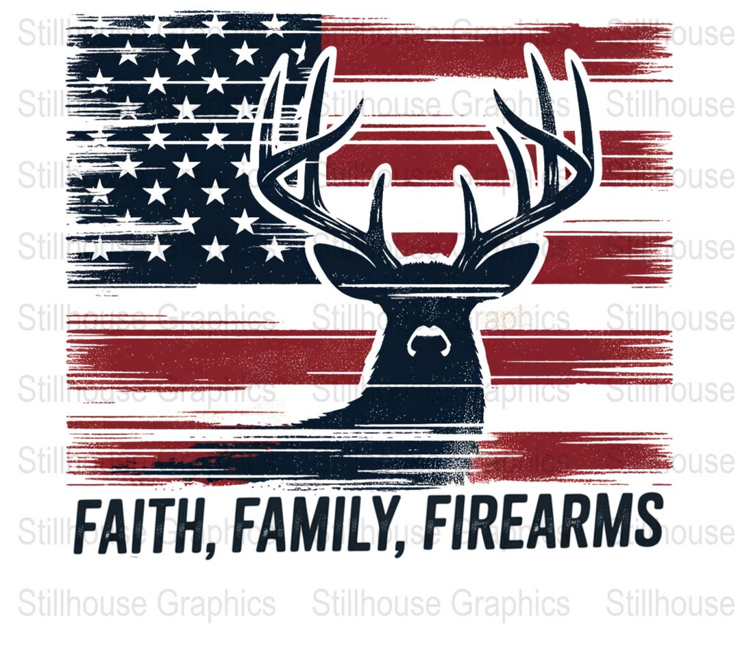 Deer Hunting Flag PNG, Patriotic Antlers With American Flag Brush ...