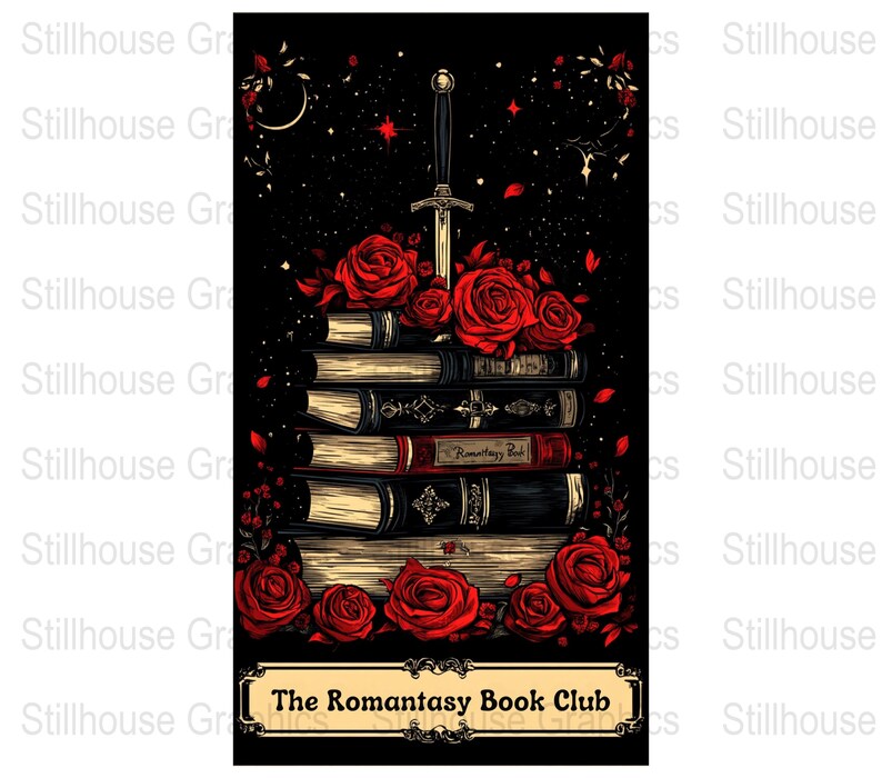 Romantasy Book Club Png, Tarot Card Books Png, Bookish Png, Fantasy ...