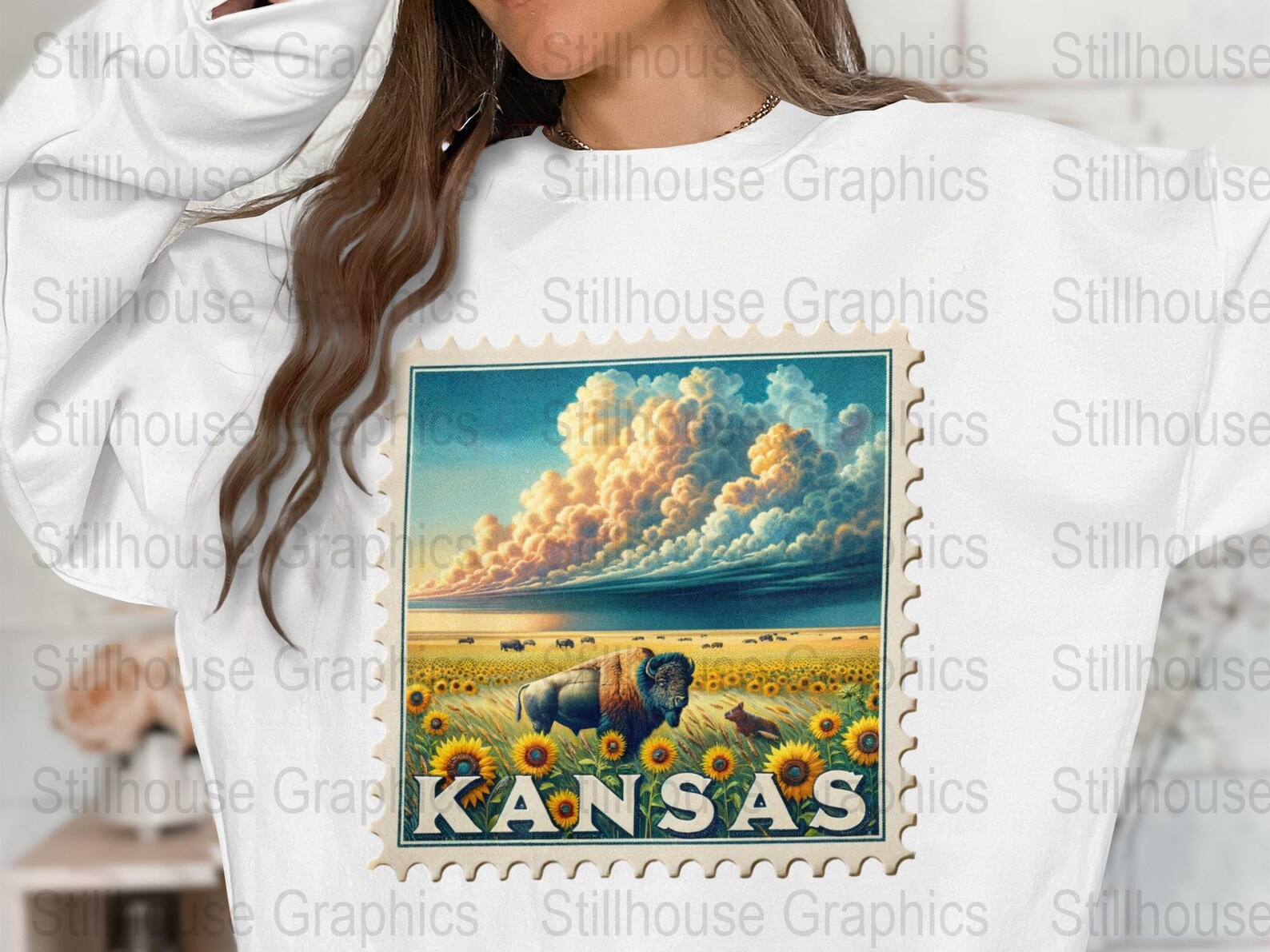 Kansas Stamp State PNG, Vintage Stamp Sublimation Design, USA State ...