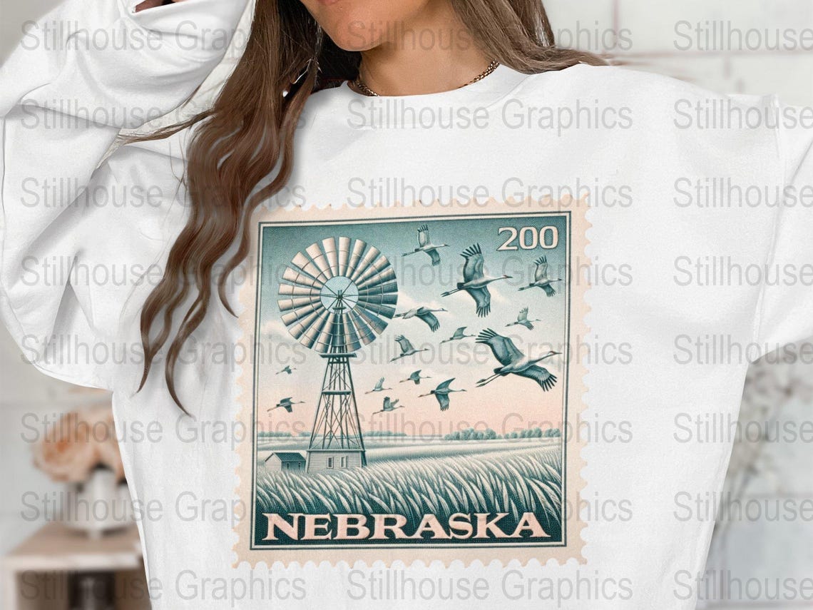 Nebraska Stamp State PNG, Vintage Stamp Sublimation Design, USA State ...